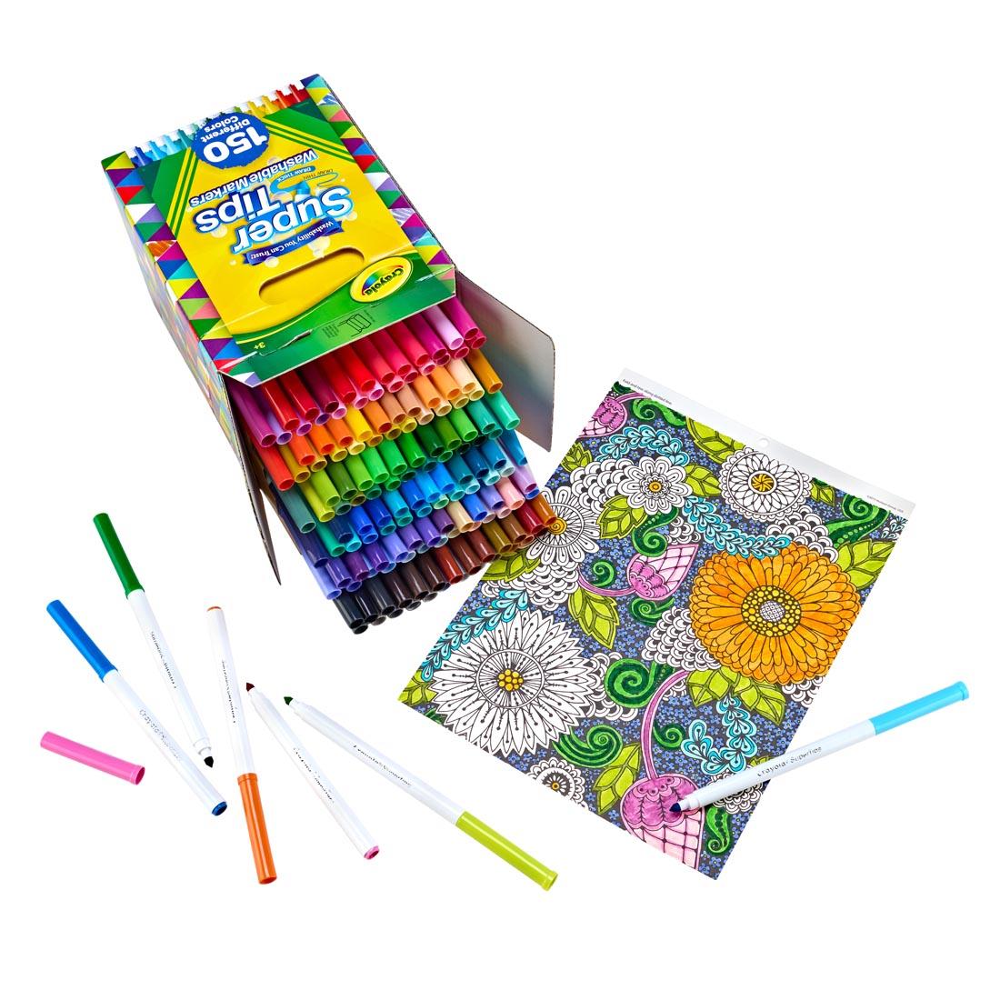 Crayola Super Tips Washable Markers 150 Colors Set