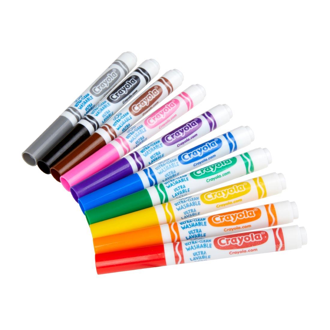 Crayola Ultra-Clean Washable Broad Line Markers 10-Color Set