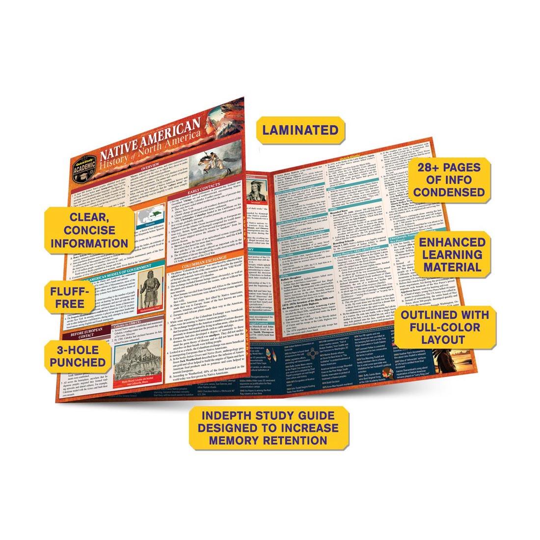 Native American History of North America QuickStudy BarChart