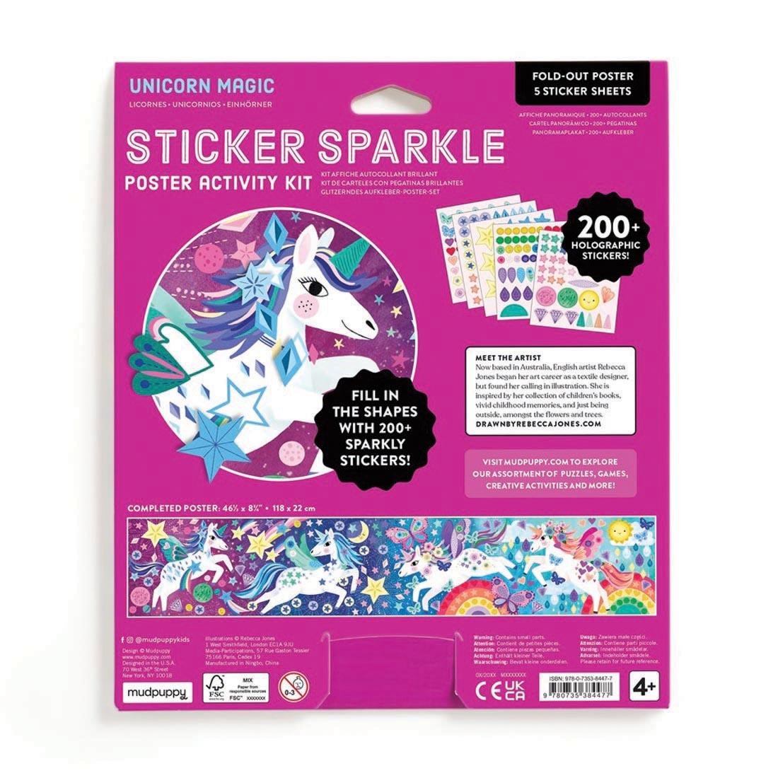 Unicorn Magic Sticker Sparkle Poster Activity Kit by Mudpuppy
