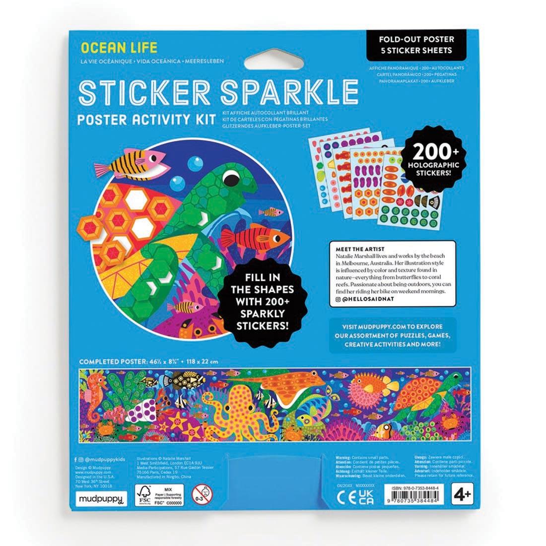 Ocean Life Sticker Sparkle Poster Activity Kit by Mudpuppy