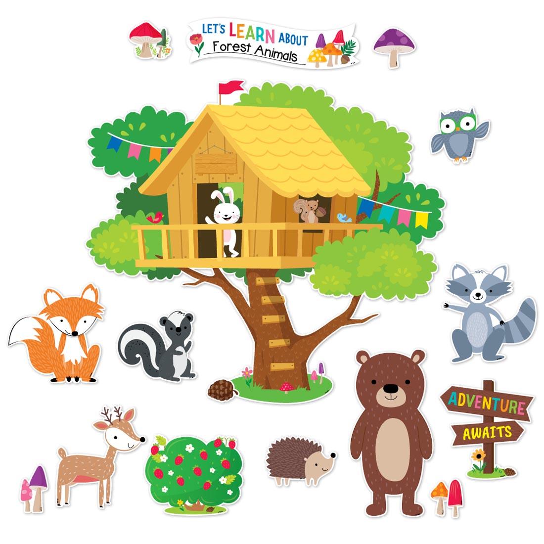 Jumbo Woodland Friends Bulletin Board Set by Creative Teaching Press