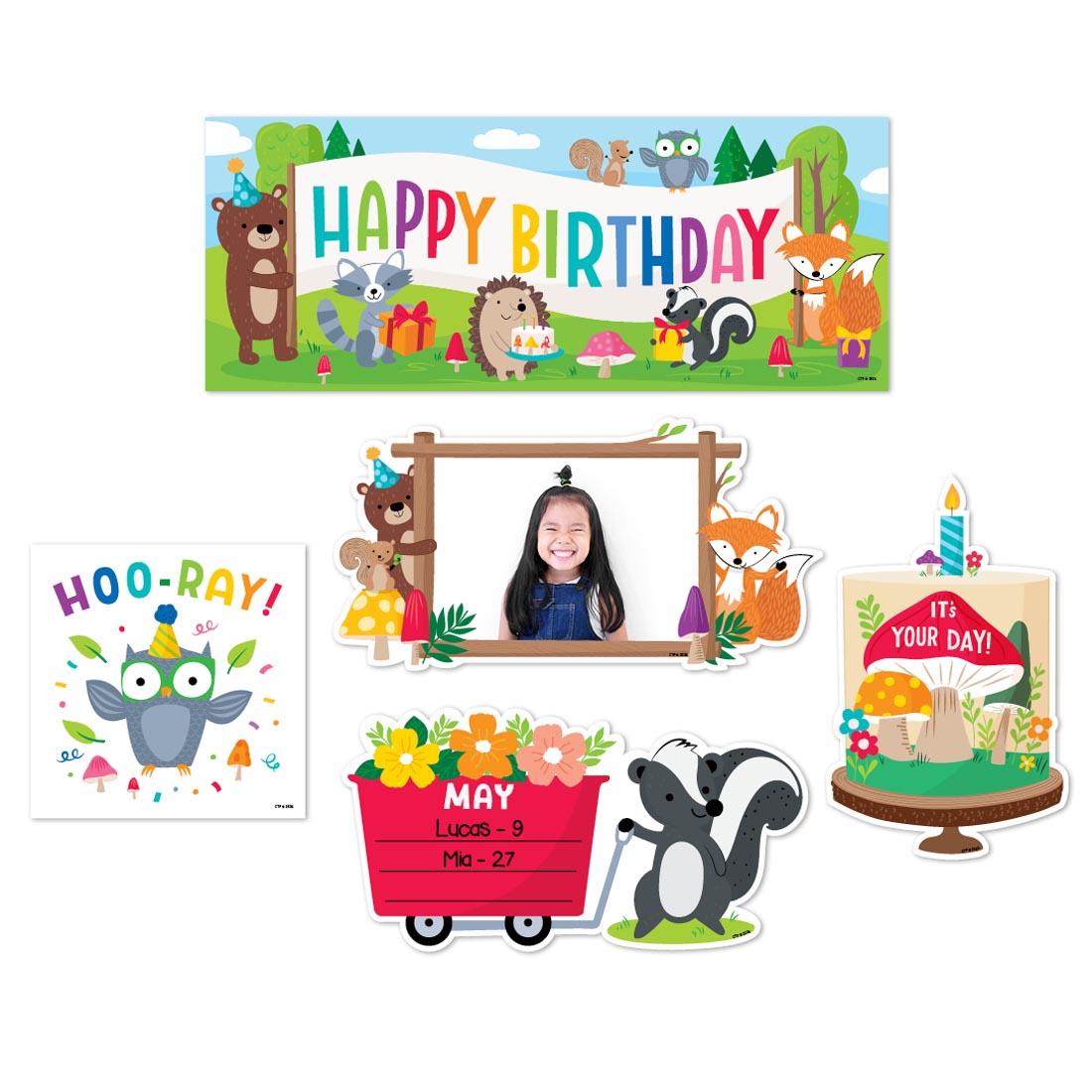 Jumbo Woodland Friends Bulletin Board Set by Creative Teaching Press