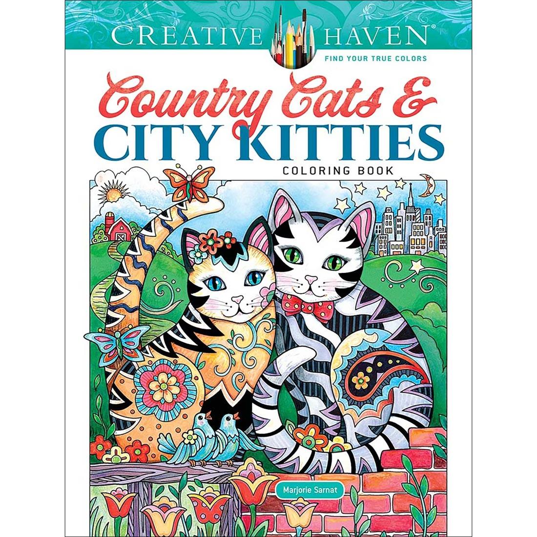 Country Cats & City Kitties Creative Haven Coloring Book by Dover
