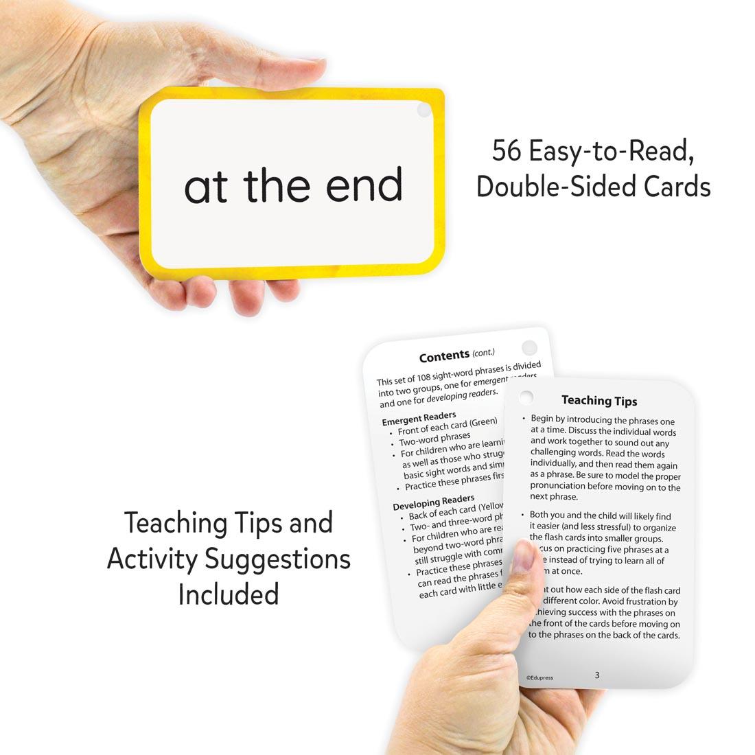 Sight-Word Phrases: Emergent and Developing Readers Flash Cards