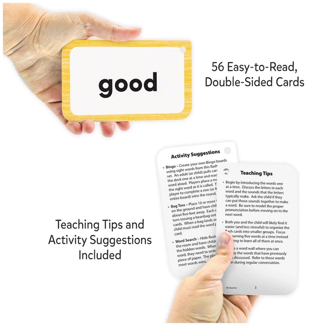 Sight Words Flash Cards 4-Letter Words 56-Card Set by Edupress