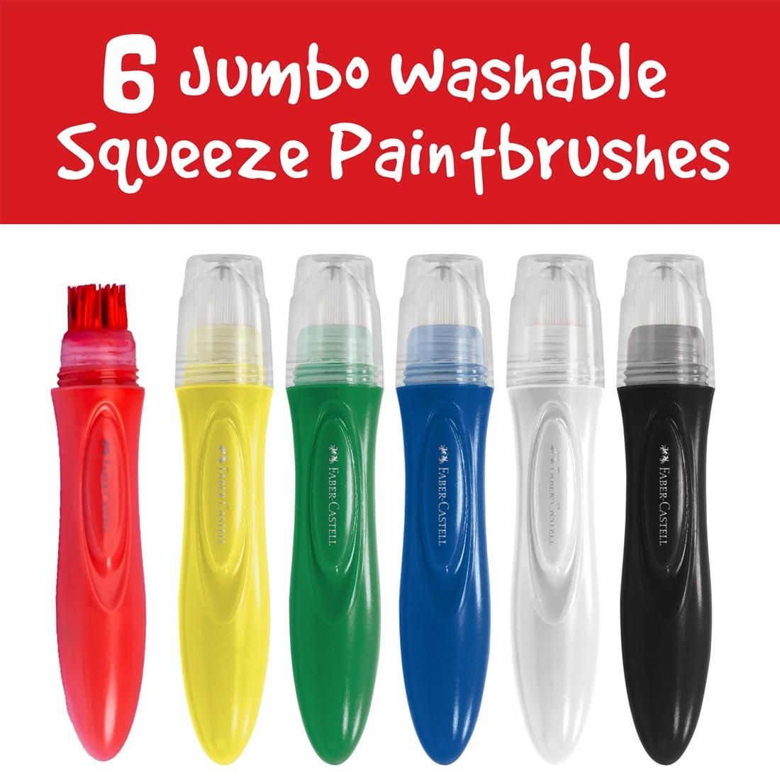 Little Creatives Jumbo Washable Squeeze Paintbrush Set by Faber-Castell