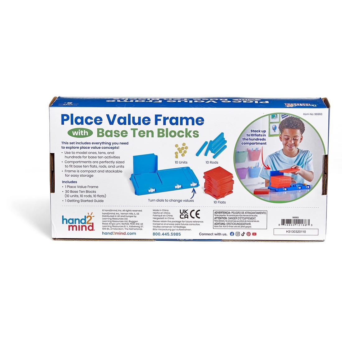 Place Value Frame with Base Ten Blocks by Hand2Mind