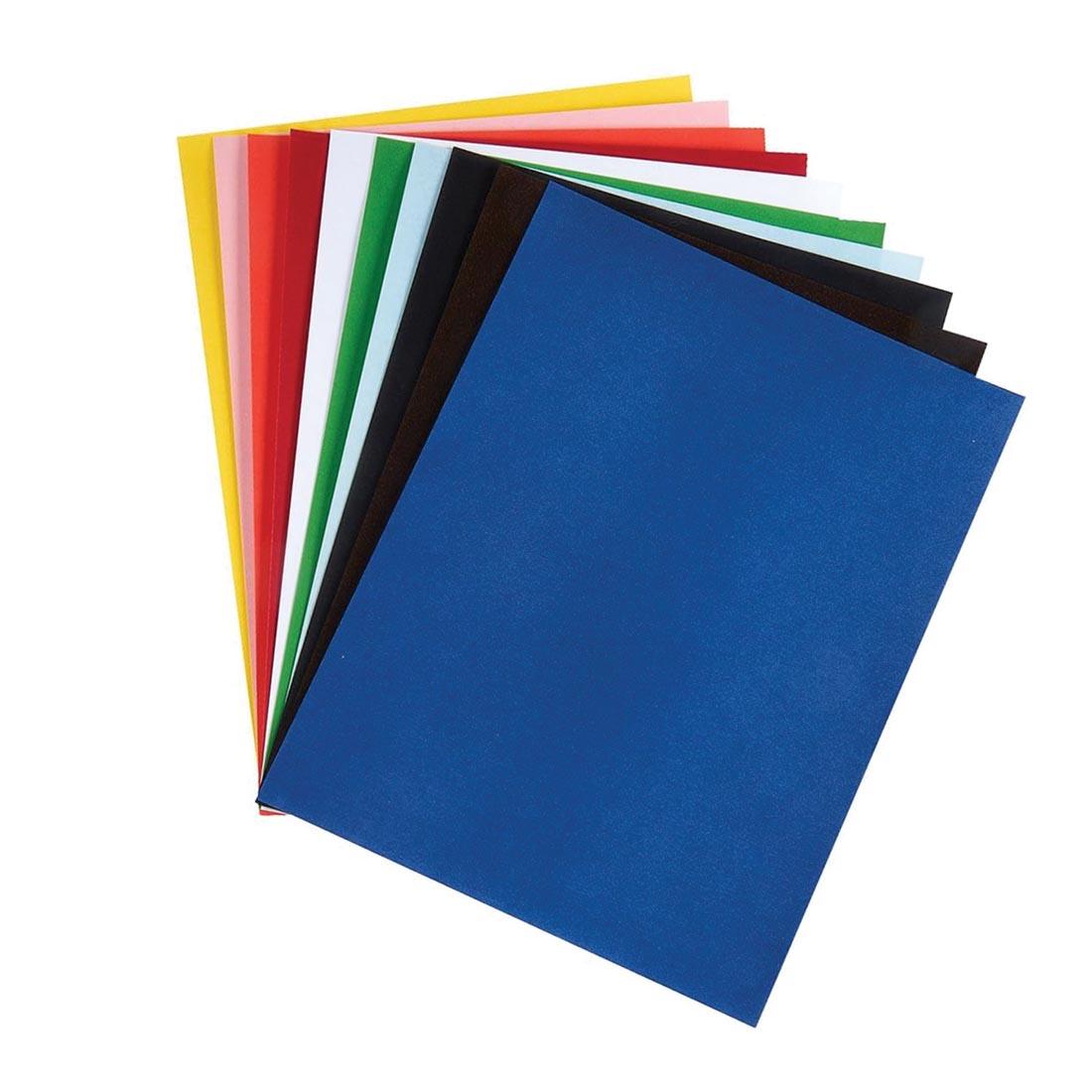Velour Craft Paper Assortment 10 Colors 8-1/2 x11" by Hygloss