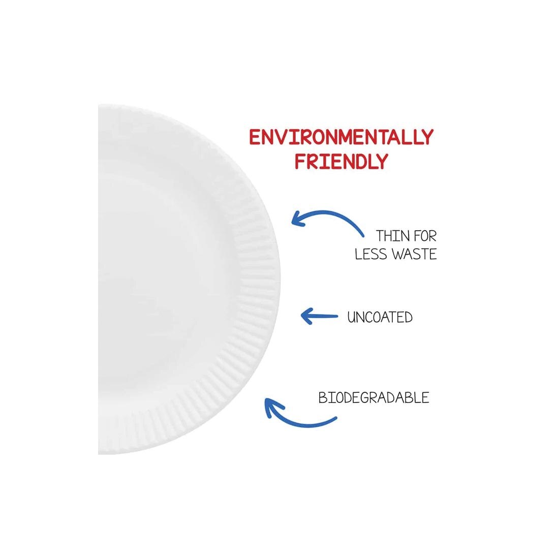 6" Diameter Paper Plates 100-Count Package by Hygloss