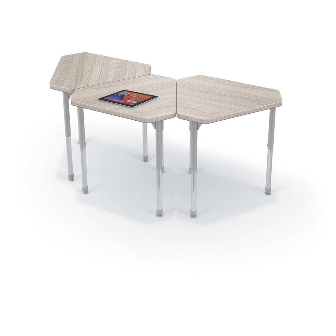 MooreCo Hierarchy Standard Monroe Desk Grey Elm