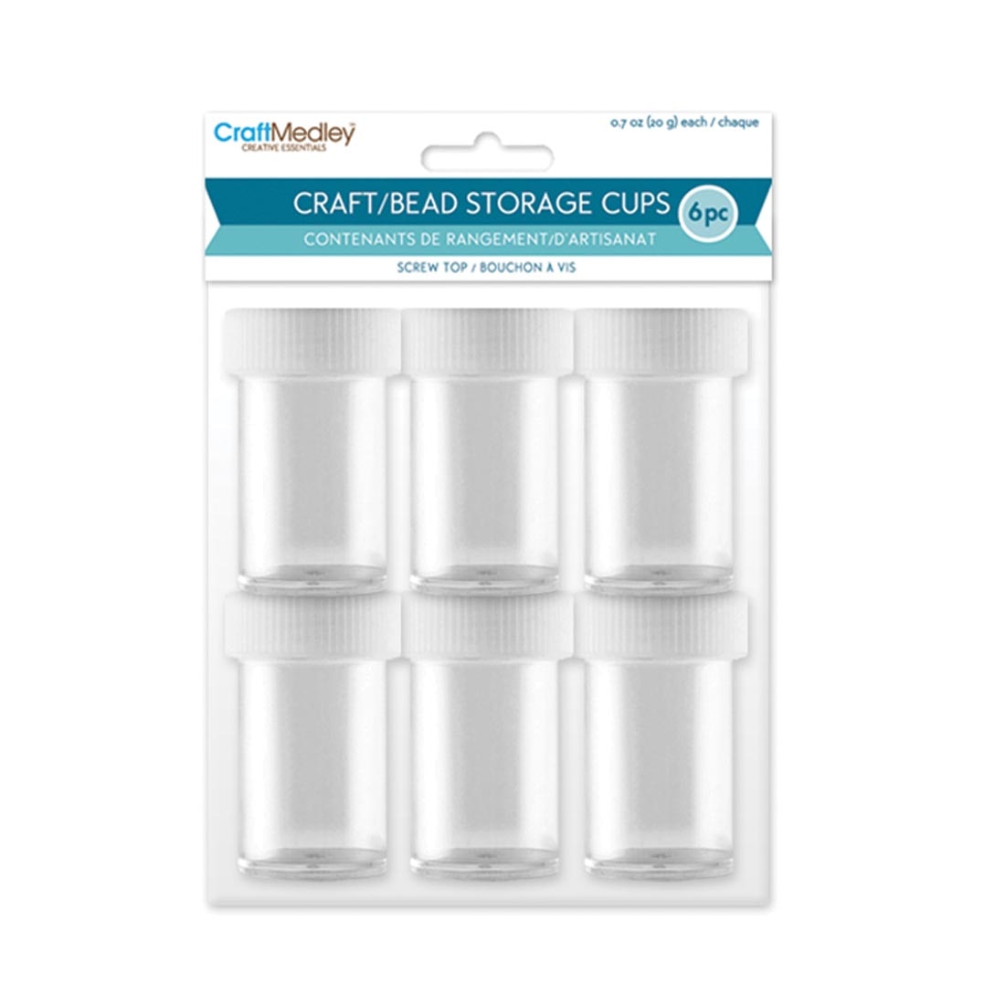 Craft Medley 6-Count Storage Cups