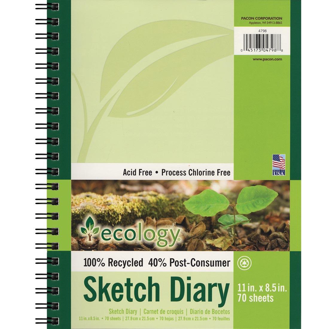 Ecology Sketch Diary 8-1/2 x 11" 70 Sheets