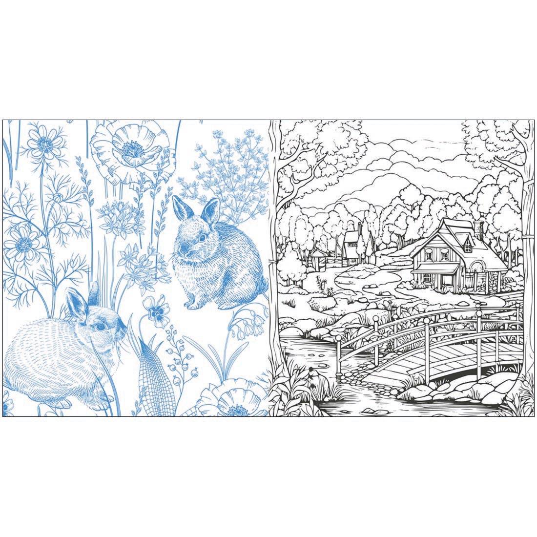 Cottagecore 128-Page Coloring Book