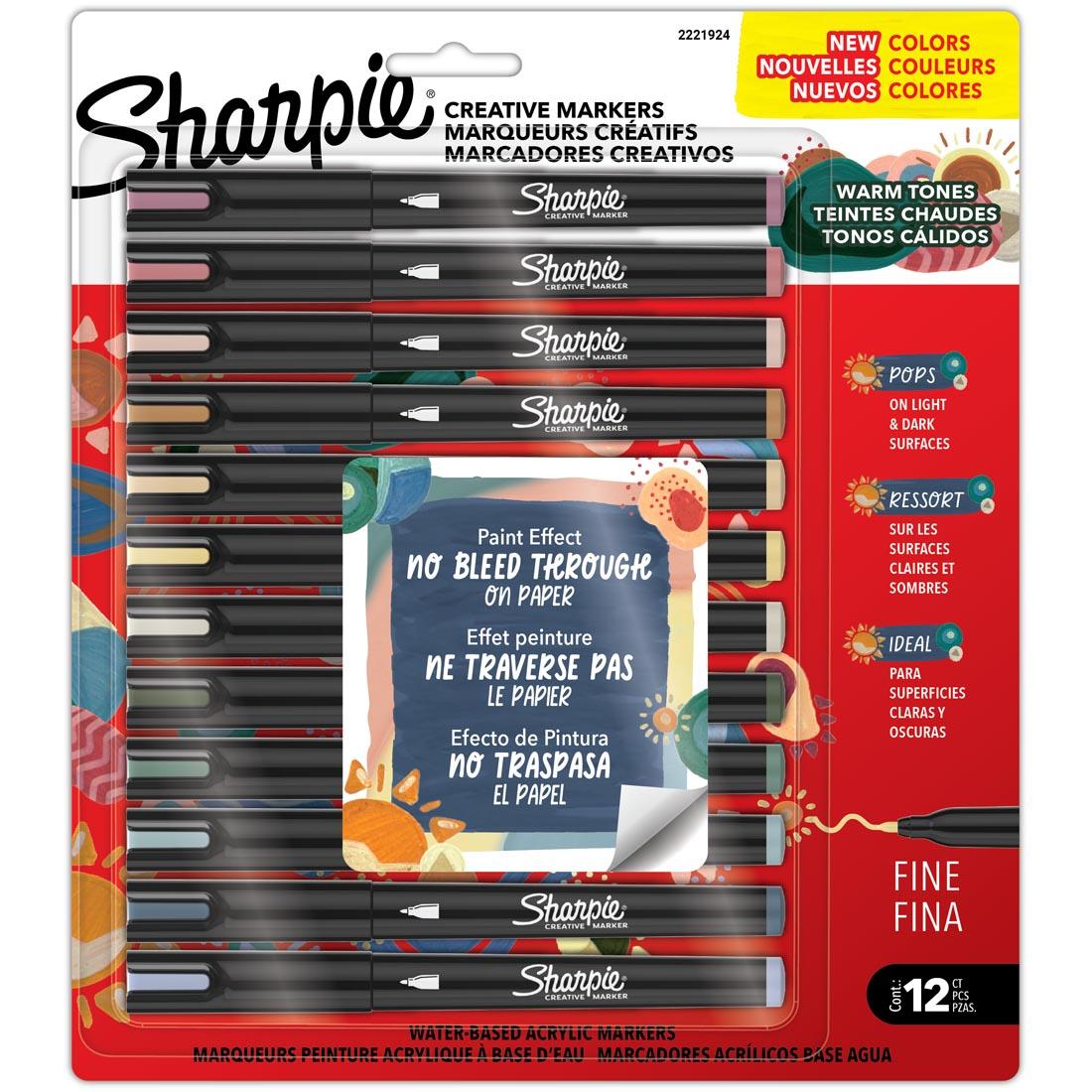 Sharpie Creative Fine Tip Markers 12-Color Warm Tones Set