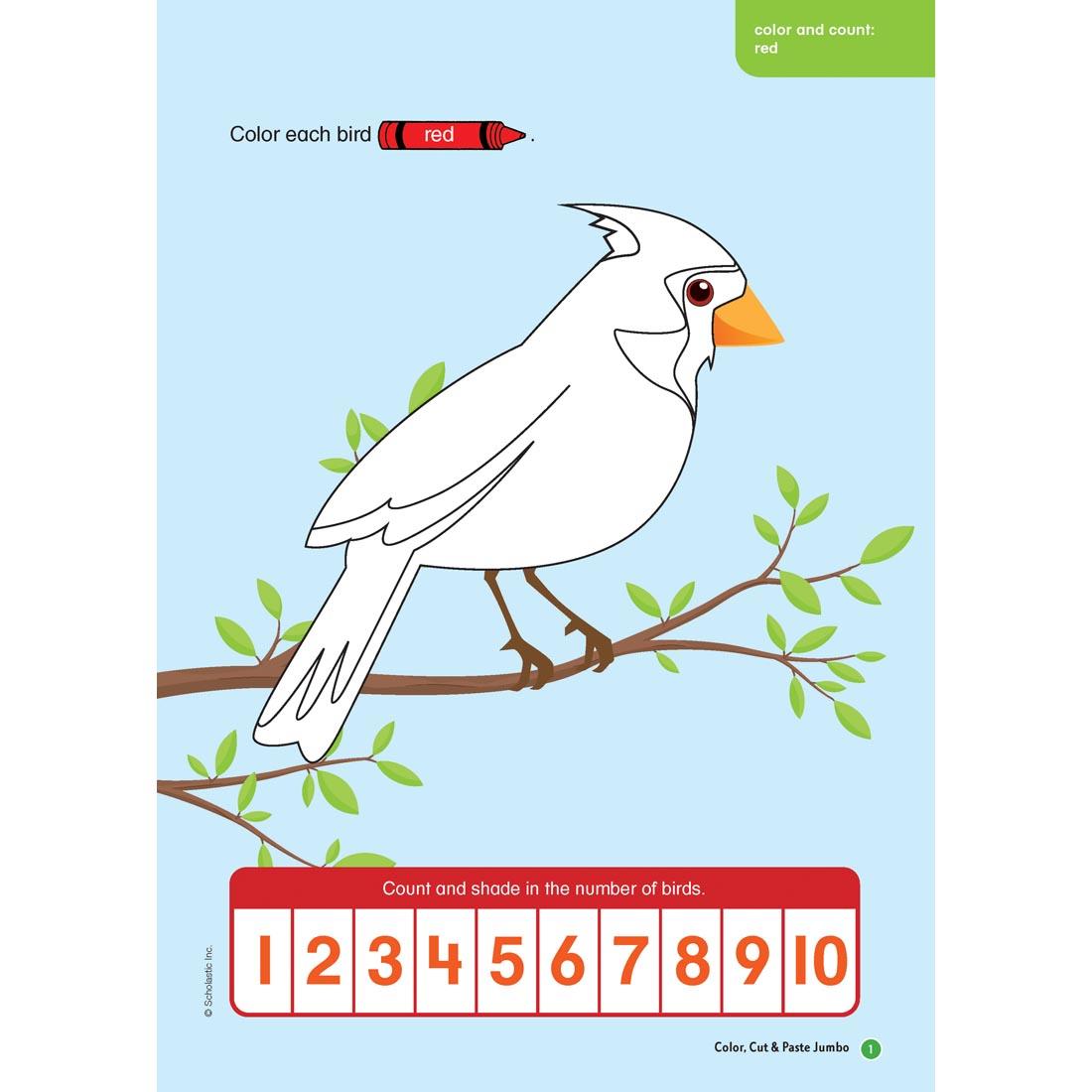 Color, Cut & Paste Jumbo 320-Page Workbook By Scholastic