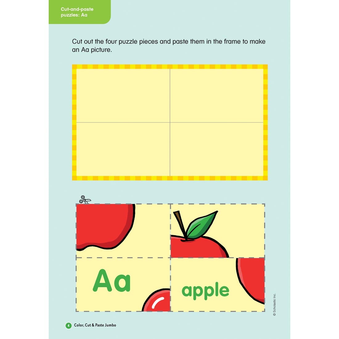 Color, Cut & Paste Jumbo 320-Page Workbook By Scholastic