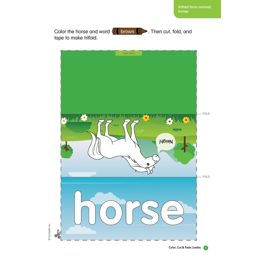 Color, Cut & Paste Jumbo 320-Page Workbook By Scholastic