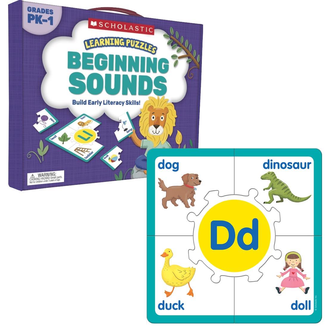 Beginning Sounds Learning Puzzles by Scholastic