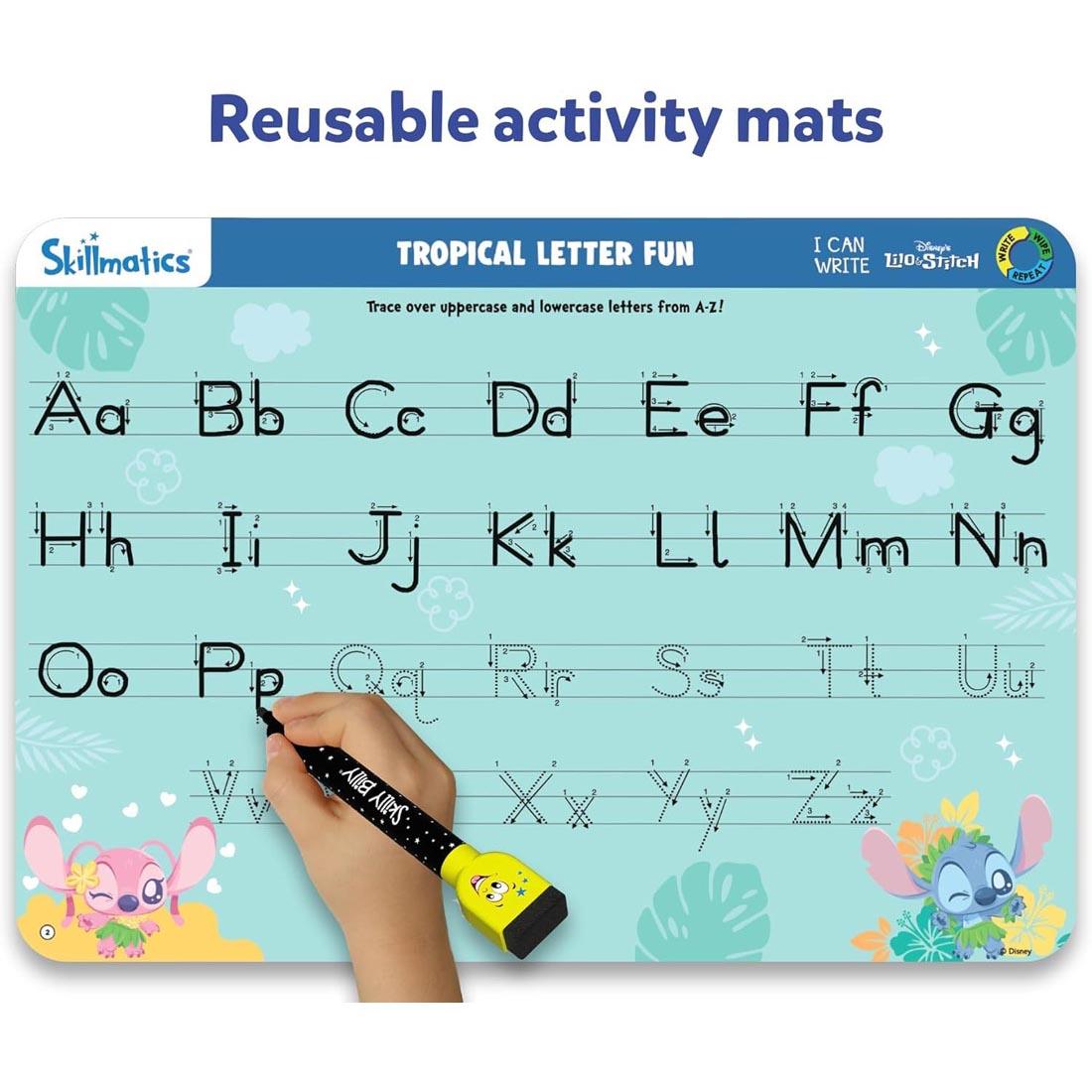 I Can Write Lilo & Stitch Write And Wipe Activity Mats By Skillmatics