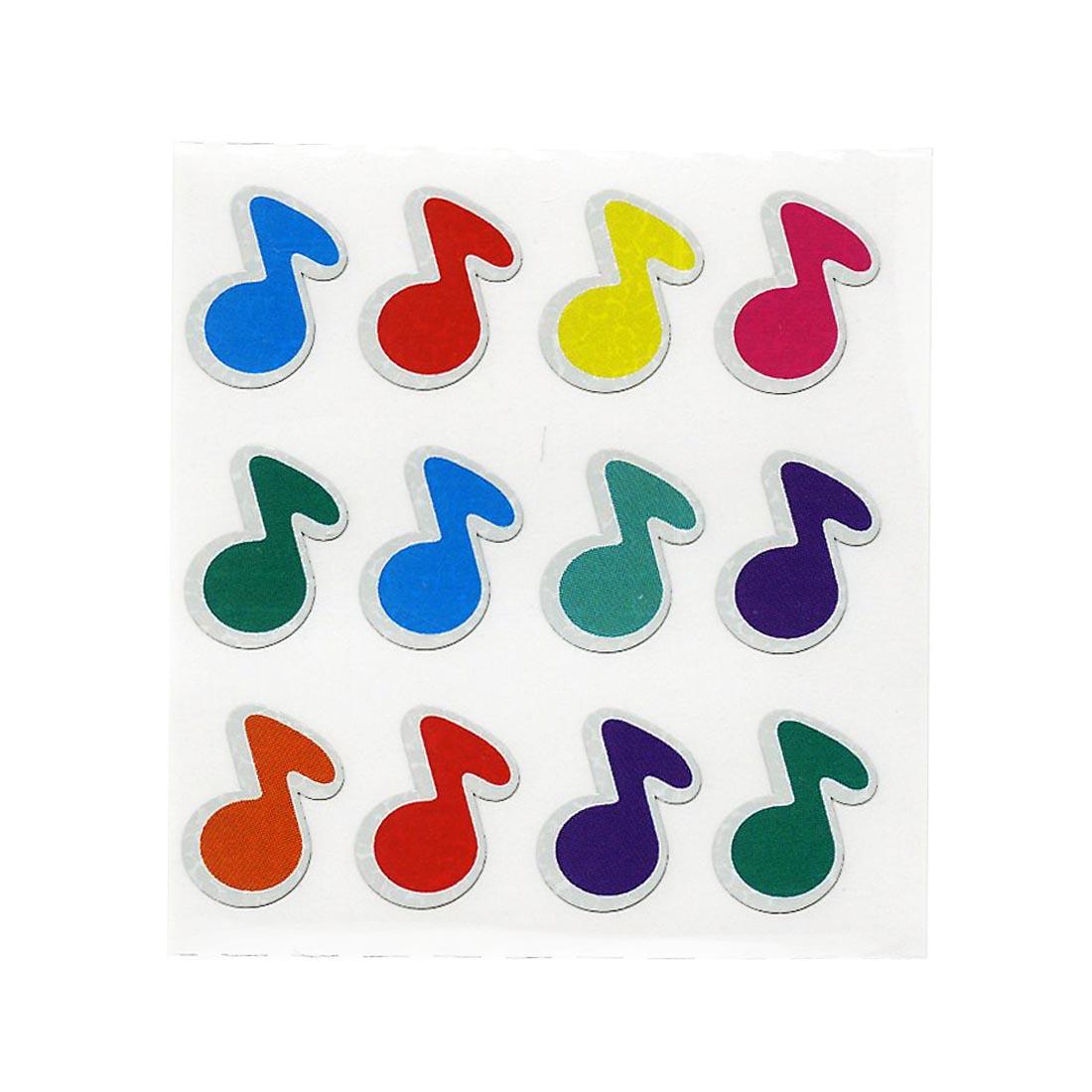 Musical Notes Sticker Select Micro Acid-Free Stickers 180-Count Package