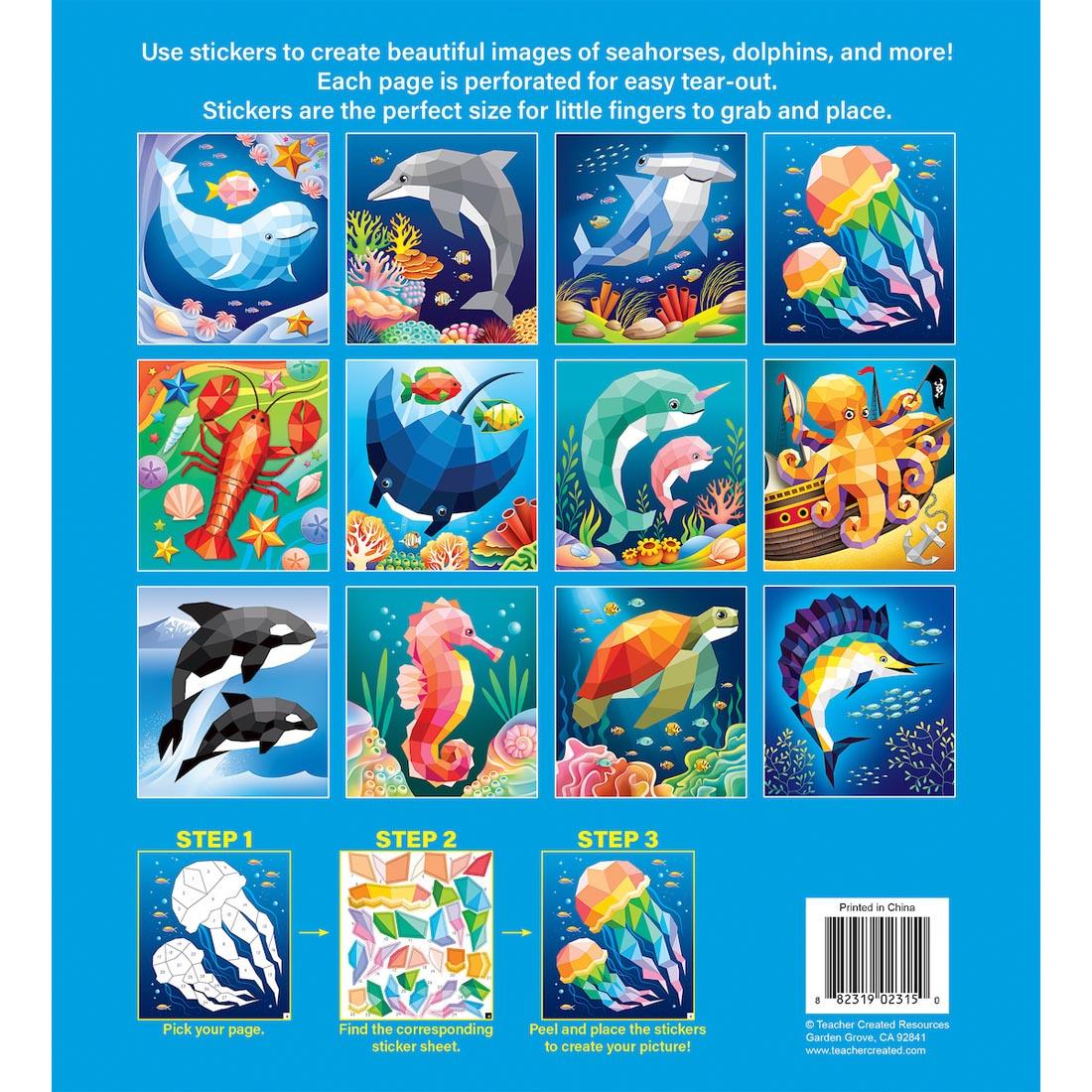 Ocean Life Modern Mosaics Stick To The Numbers By Teacher Created Resources
