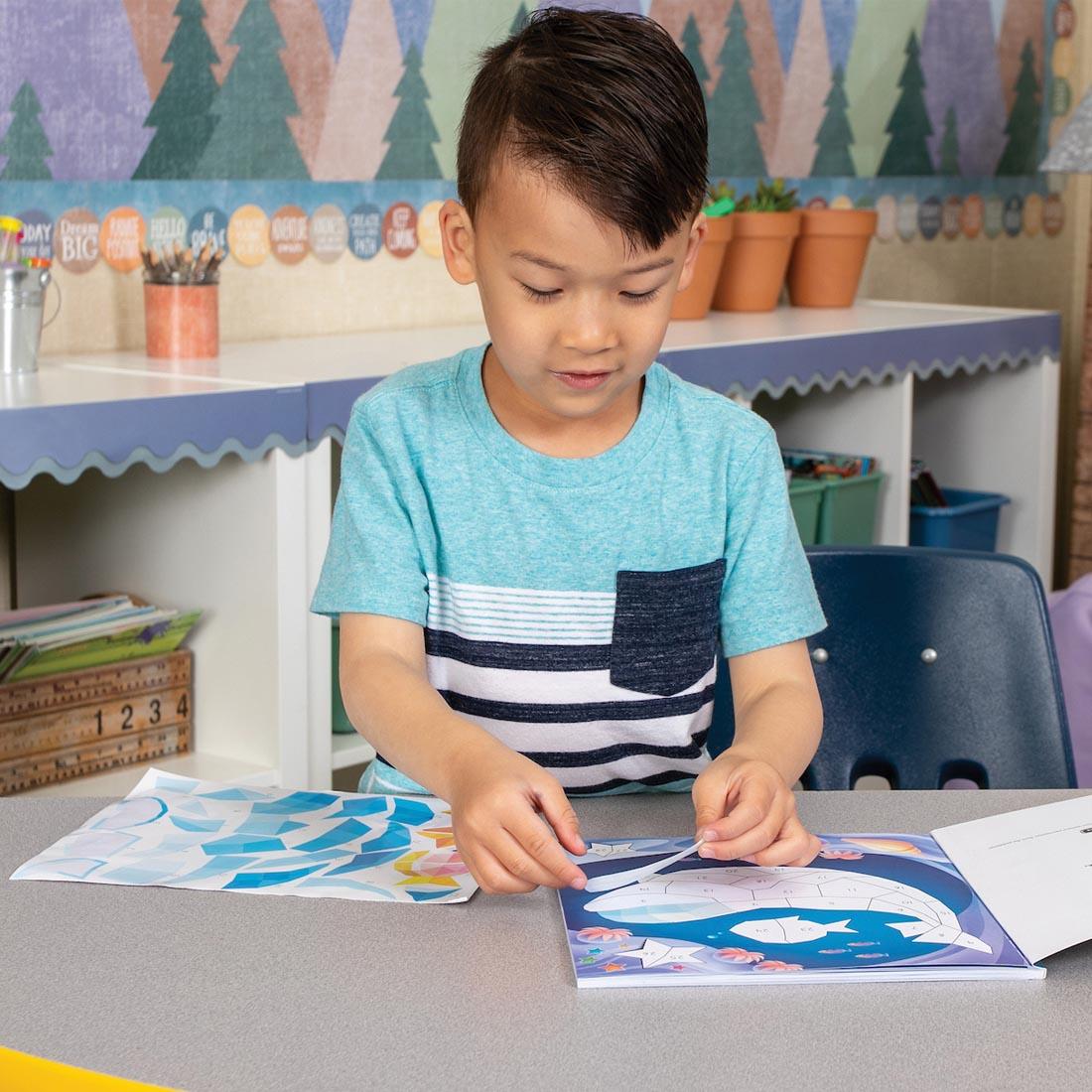 Ocean Life Modern Mosaics Stick To The Numbers By Teacher Created Resources