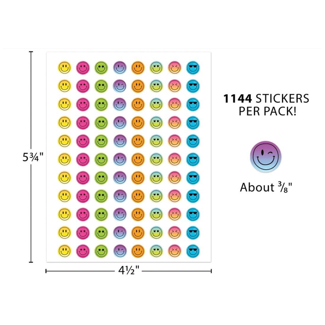 Brights 4Ever Smiley Faces Mini Stickers Valu-Pak By Teacher Created ...