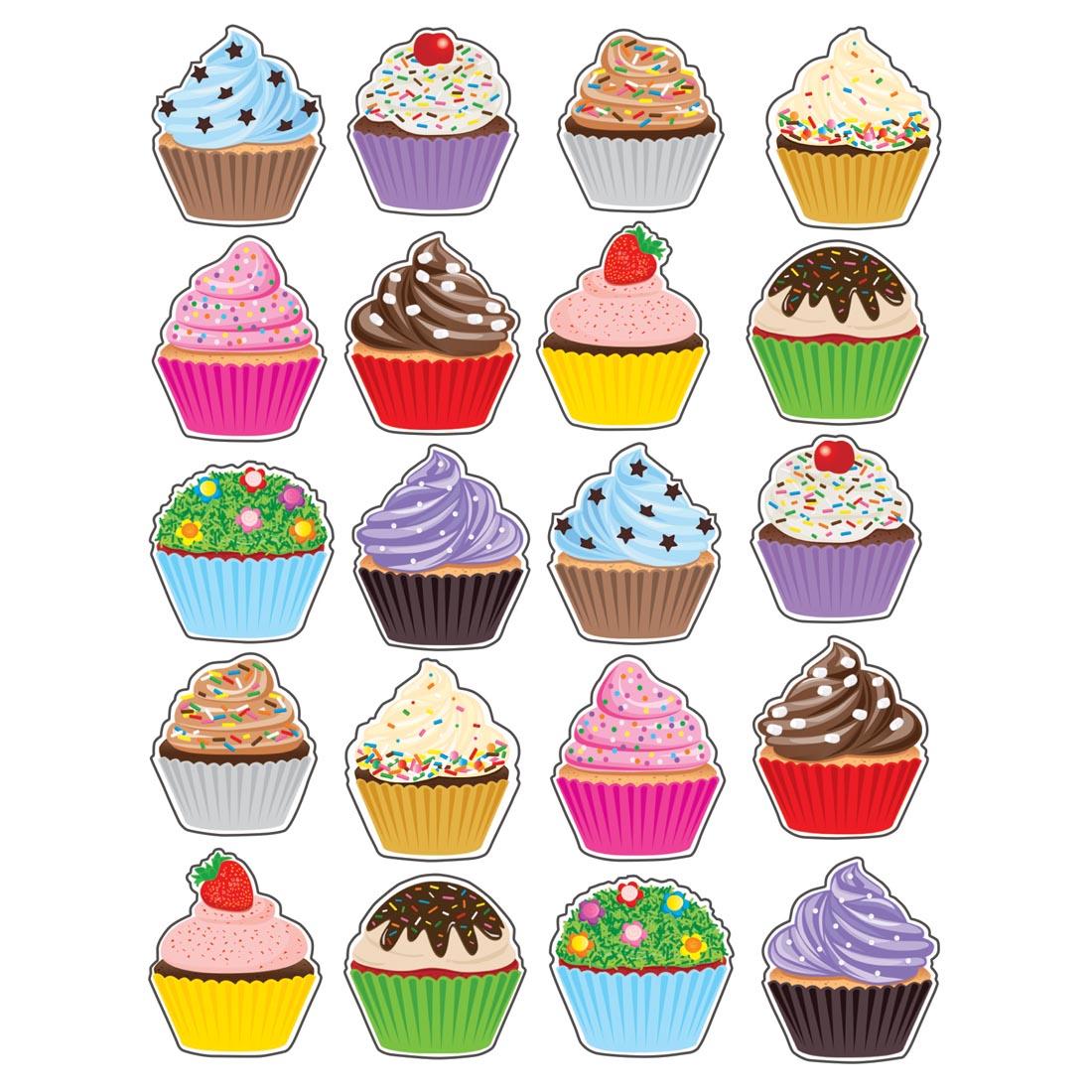 Cupcake Stickers By Teacher Created Resources 120-Count Package