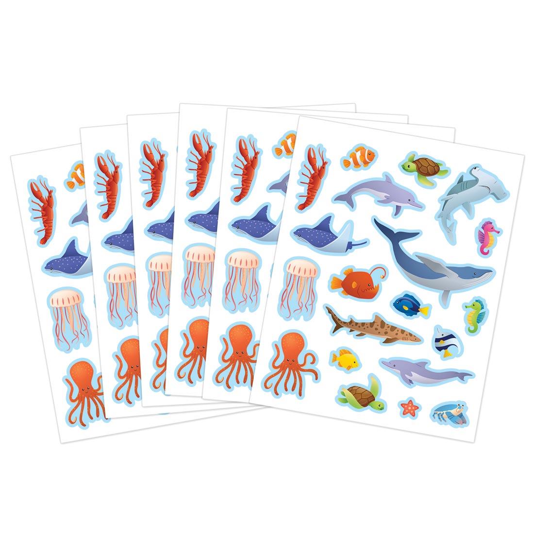Ocean Animals Stickers By Teacher Created Resources 120-Count Package