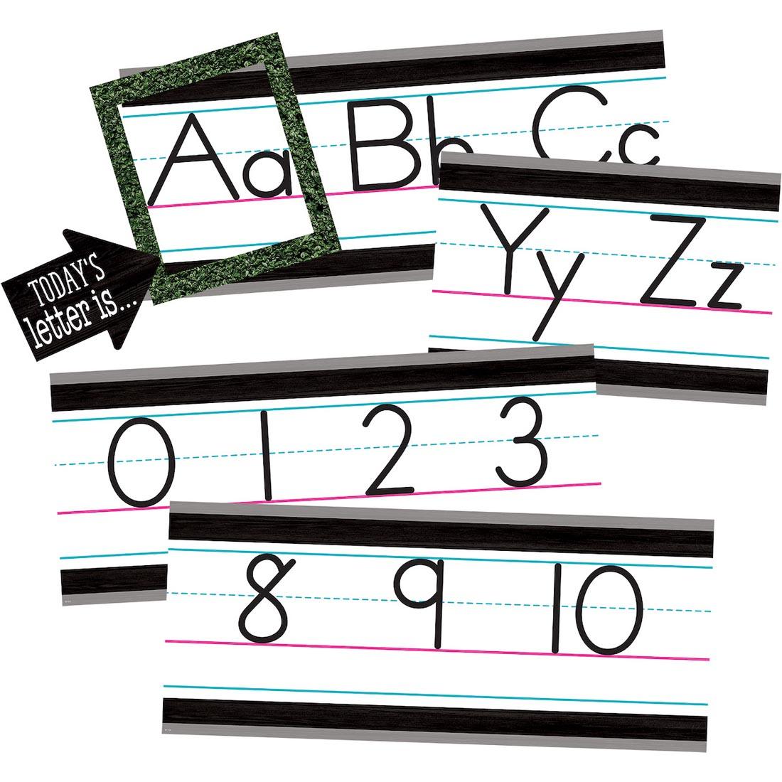 Modern Farmhouse Alphabet Line Bulletin Board Set By Teacher Created ...