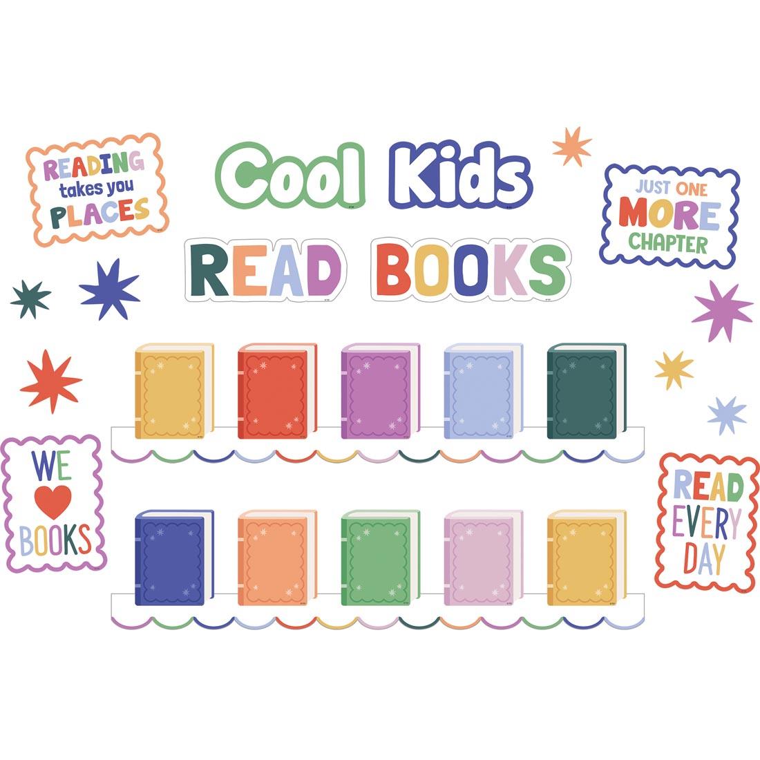 Color Crush Cool Kids Read Books Mini Bulletin Board Set By Teacher ...