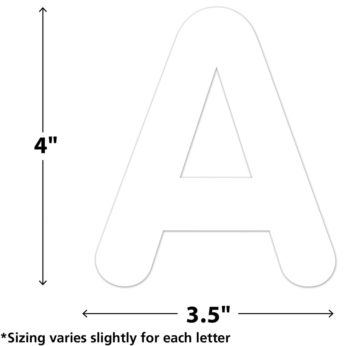 White Classic 4" Uppercase Self-Adhesive Letters By Teacher Created ...