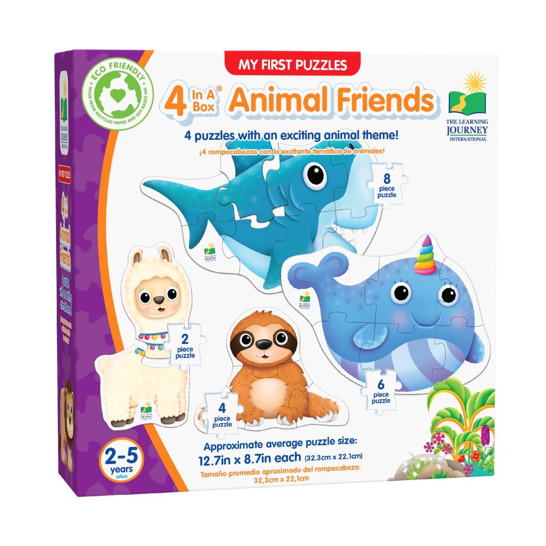 Animal Friends My First Puzzles 4-In-A-Box Set By The Learning Journey