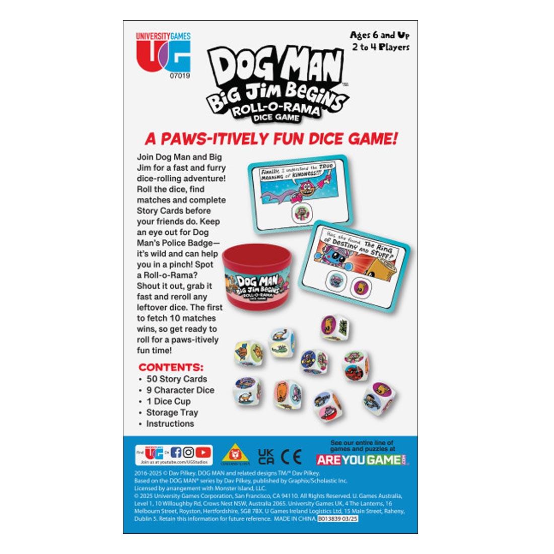 Dog Man Big Jim Begins Roll-O-Rama Dice Game By University Games