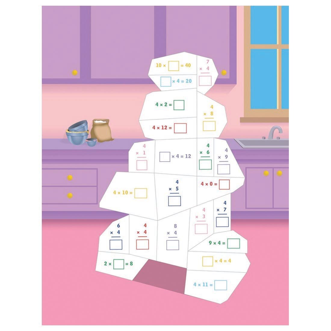 Learn by Sticker Multiplication Book